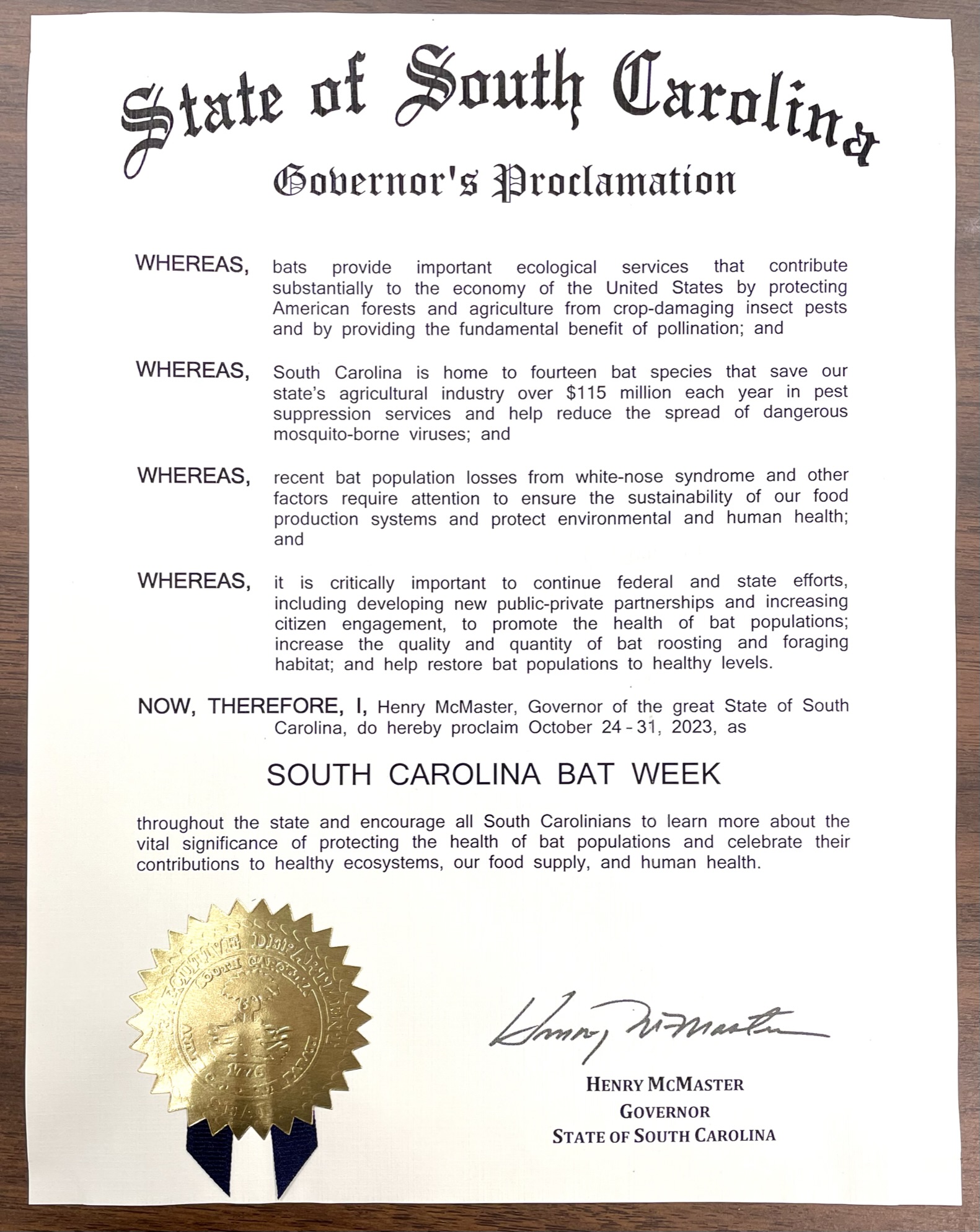 South Carolina Bat Working Group